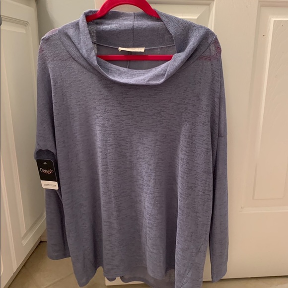 Tops | Sheer Rolled Over Neck Shirt | Poshmark
